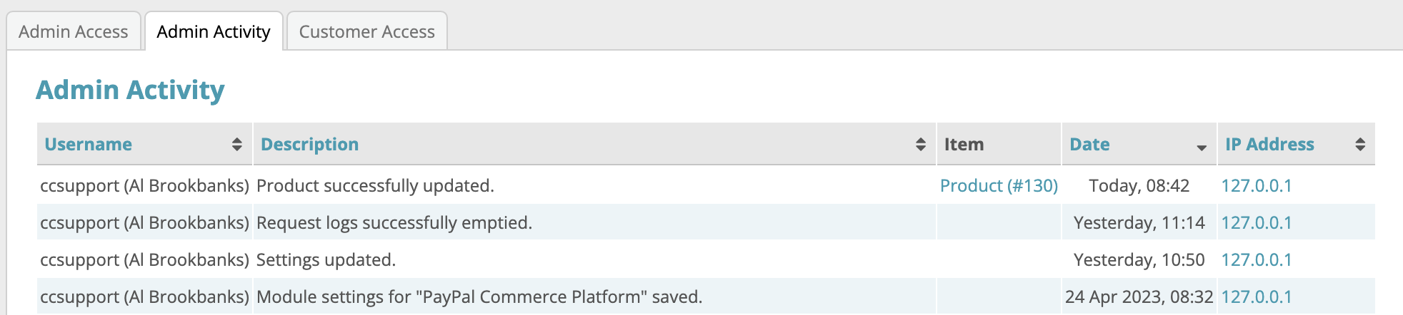More Data Logged In Admin Log · Issue 3275 · Cubecart V6 · Github