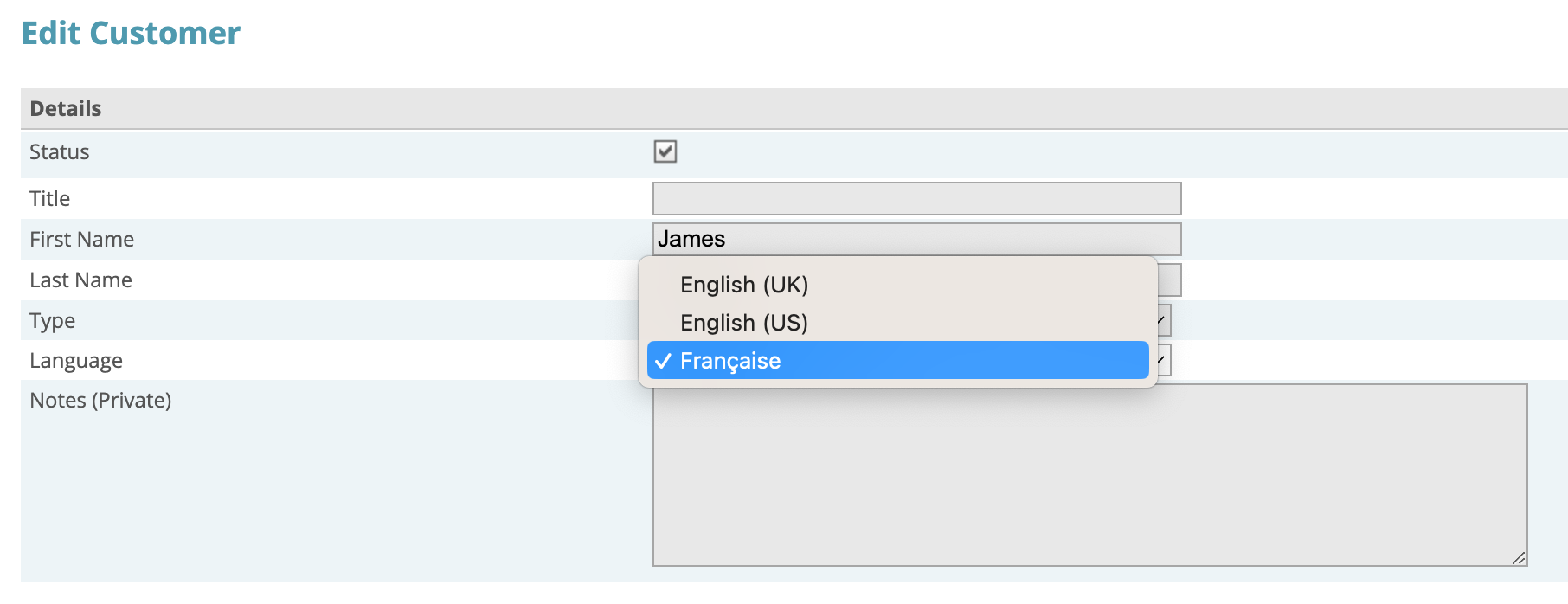 Customer Language Indicator on Edit Customer Screen · Issue #3346 · cubecart/v6 · GitHub
