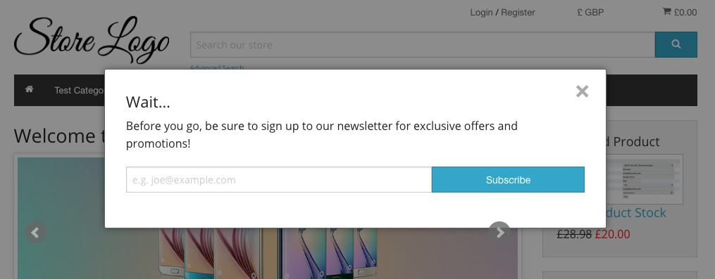 Exit Modal for Newsletter Signup · Issue #2369 · cubecart/v6 · GitHub