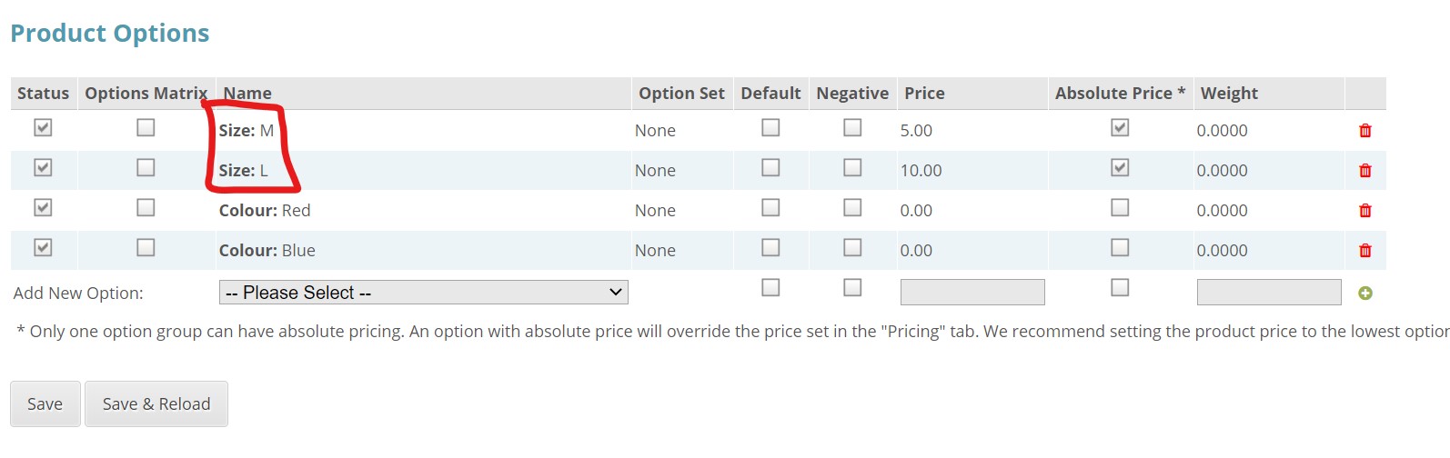 Product Options - Bugs with mixture of absolute / non absolute option value · Issue #2566 ...