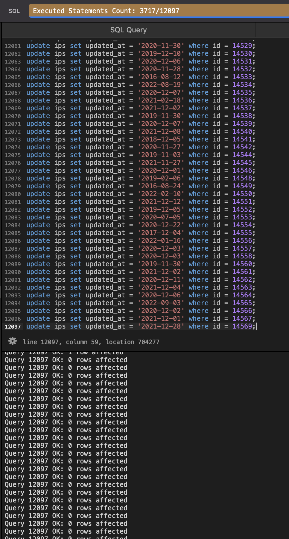 Mysql Mac Only Executes Last Query Over And Over · Issue 2808 · Tableplus Tableplus · Github