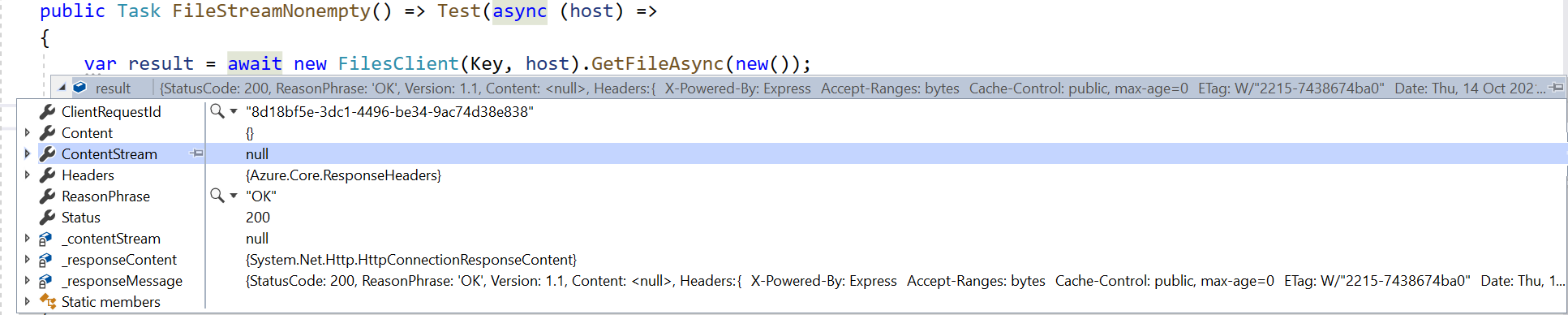 [LLC] When "x-csharp-buffer-response" is false, operations return null ContentStream · Issue ...