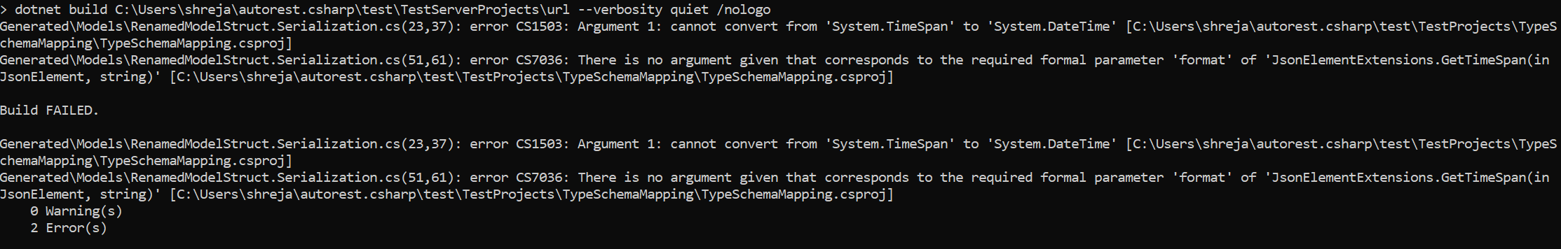 Error When Redefining Property Type String To Timespan · Issue 824 · Azure Autorest Csharp · Github