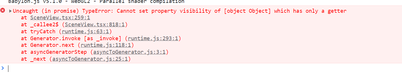 SceneView mesh visibility error on newly created scene and assigned model from container · Issue ...