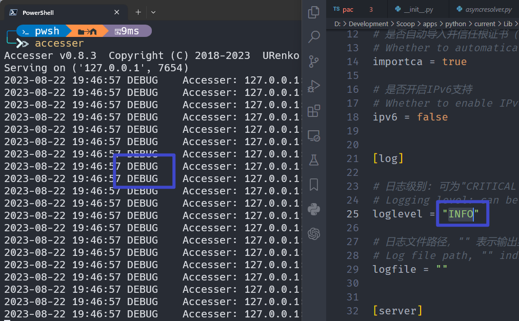 从Scoop中下载的python，修改Accesser配置文件无效 · Issue #140 · URenko/Accesser · GitHub