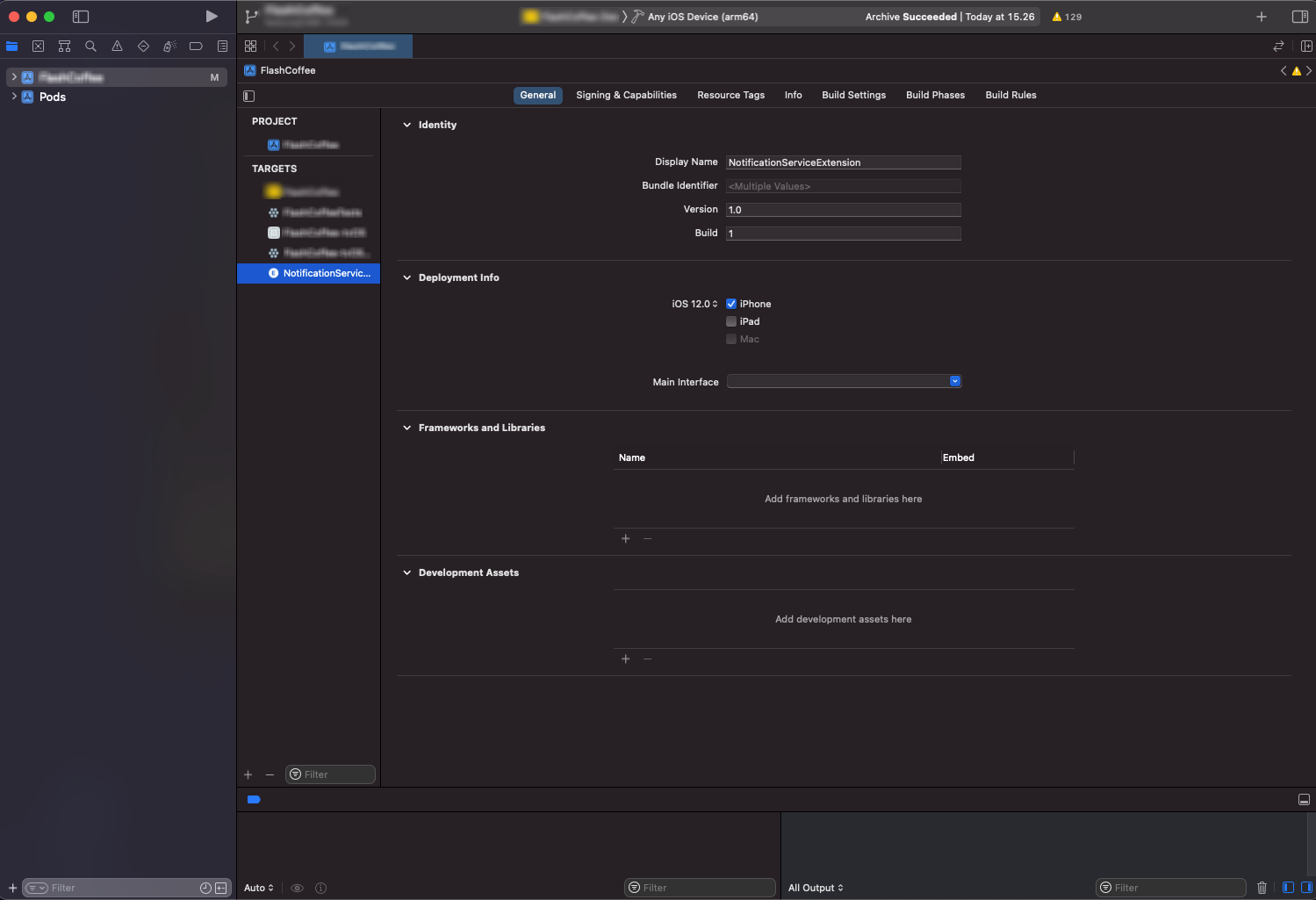 Unable to install "APPNAME" on iphone after add notification service extension for set up rich ...