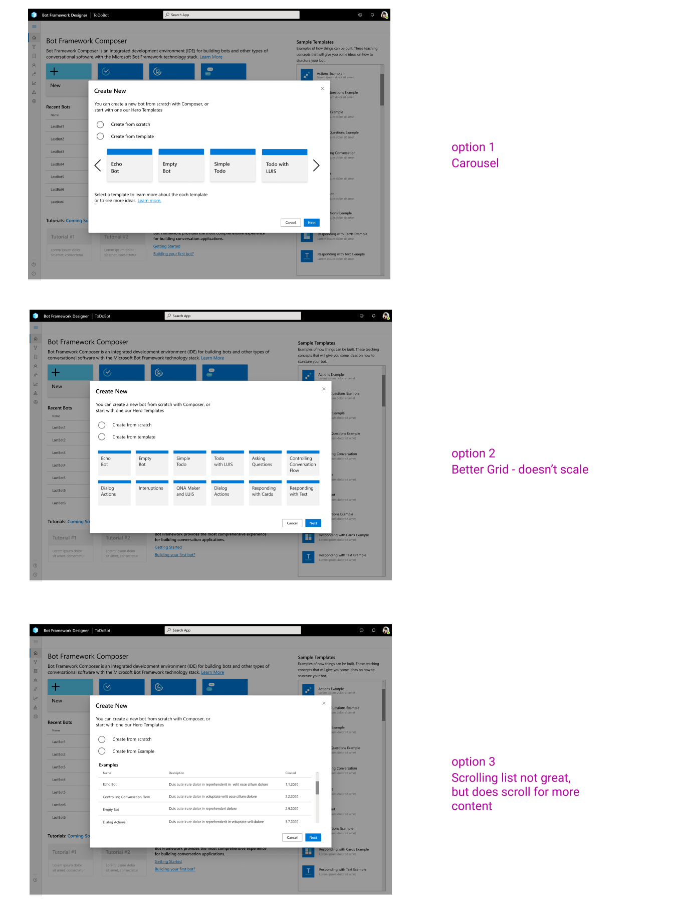 UX | Create-new wizard extension and enhancement · Issue #1728 · microsoft/BotFramework-Composer ...