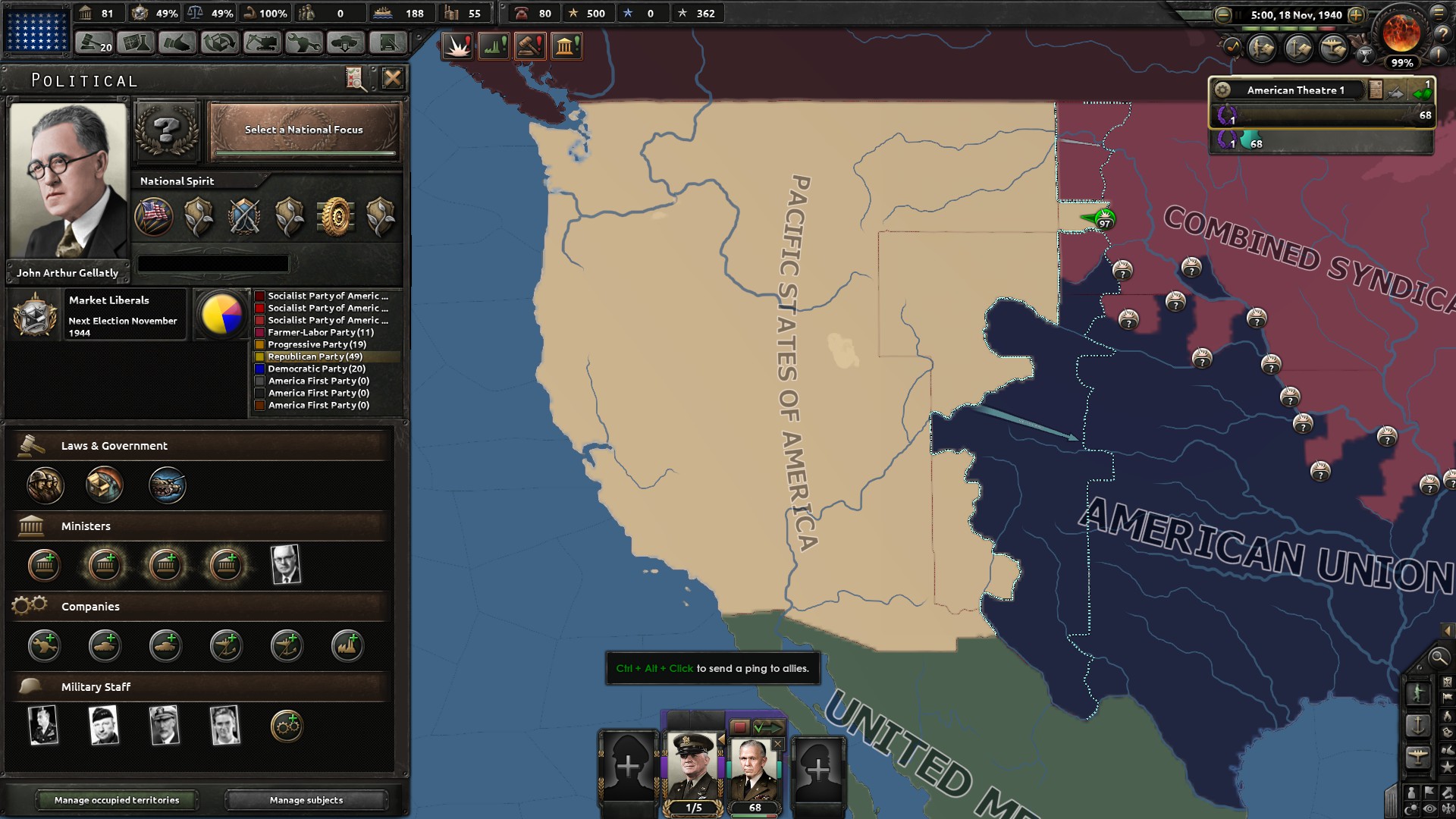 PSA - 1940s Election mid 2ACW, lost cabinet if choosing same party ...