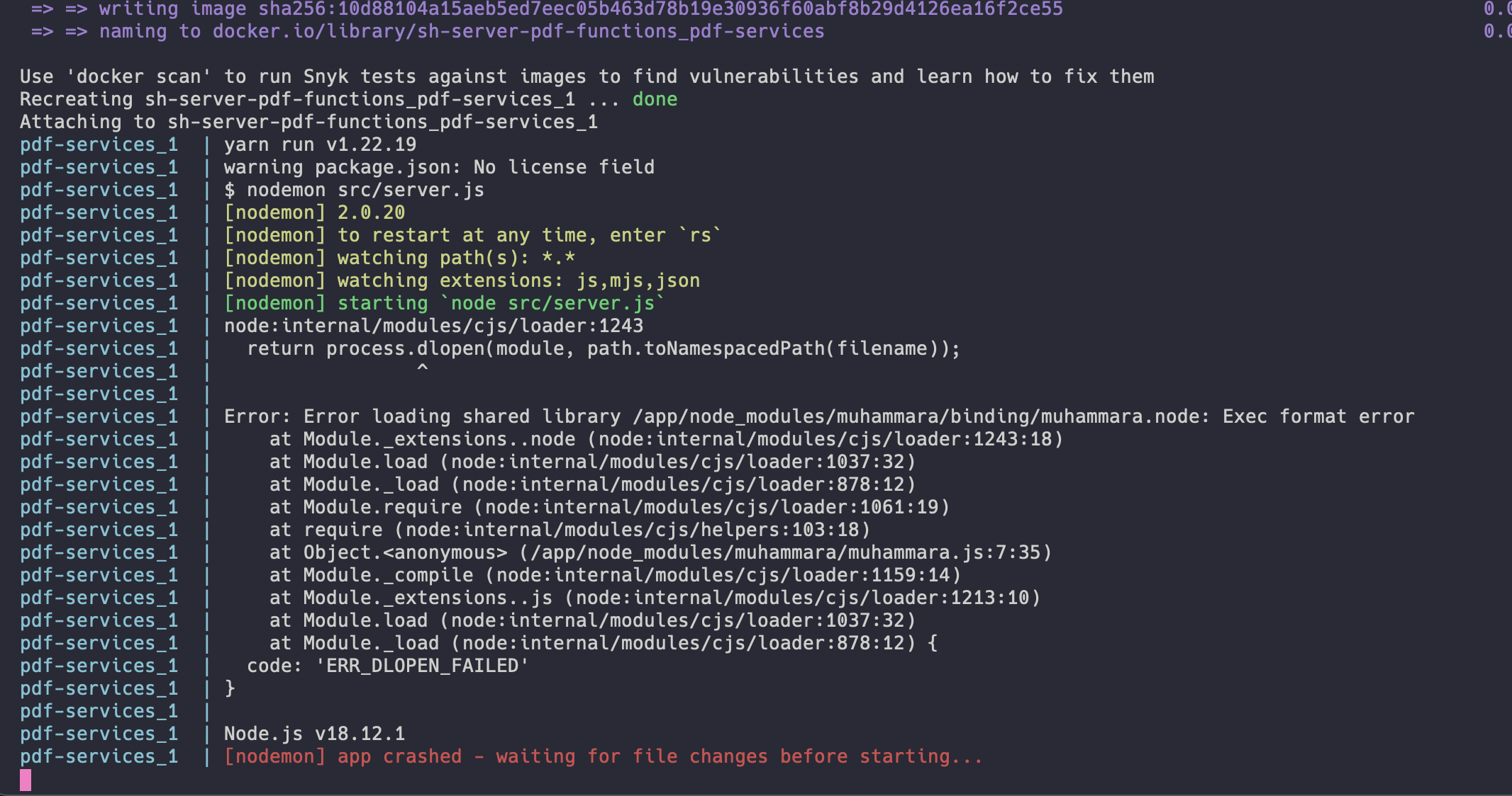 Failed install with docker node 18-alpine · Issue #248 · julianhille/MuhammaraJS · GitHub
