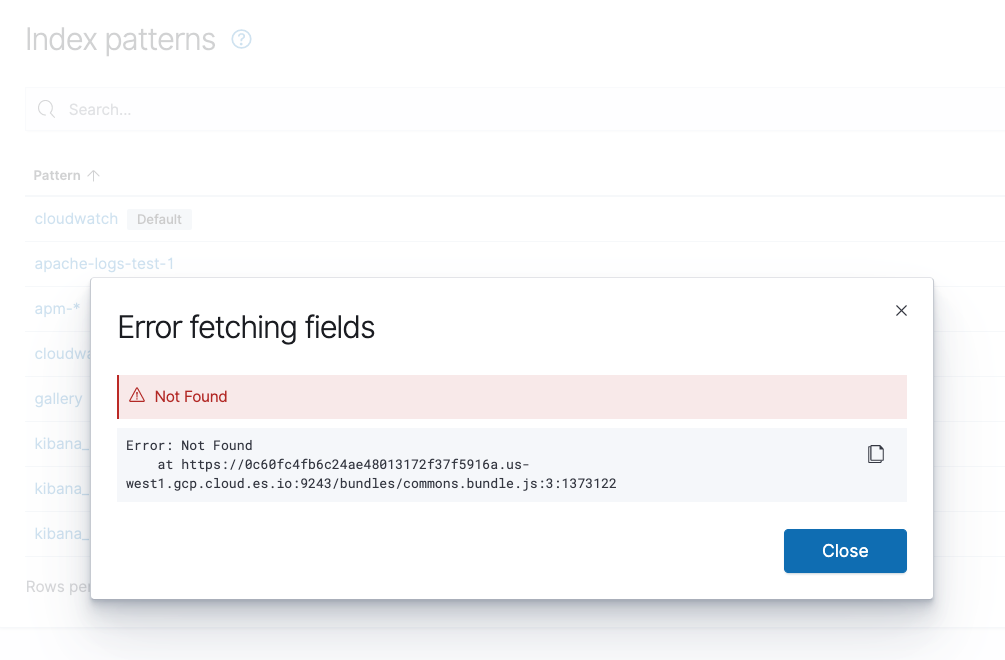 Cannot Delete Index Pattern When Underlying Index No Longer Exists · Issue 52475 · Elastic