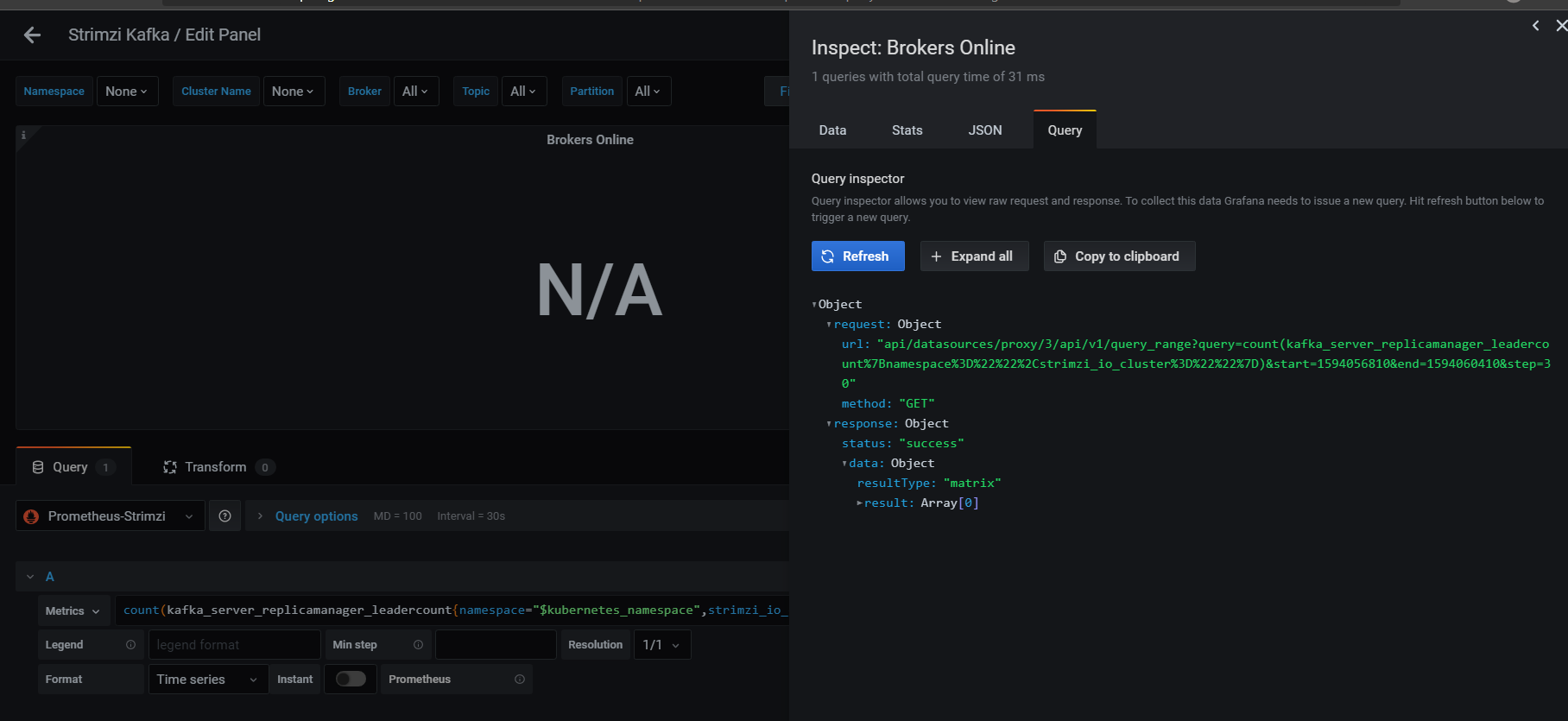 [Question] no metrics - Prometheus · Issue #3288 · strimzi/strimzi-kafka-operator · GitHub