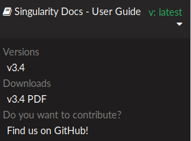 Make the RTD version bar include all our doc versions · Issue #249 · apptainer/singularity ...