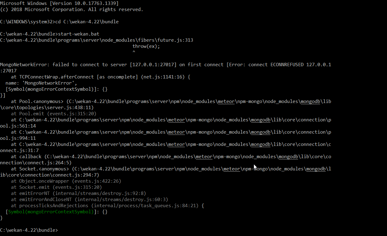 Windows Bundle: Batch file fails to run · Issue #3229 · wekan/wekan · GitHub