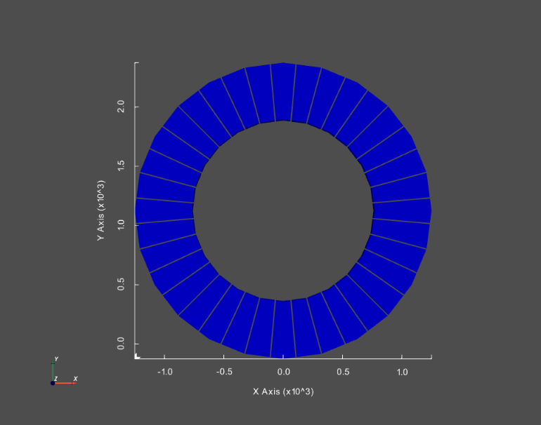 Create specific mesh from this particular geometry: hollow cylinder ...