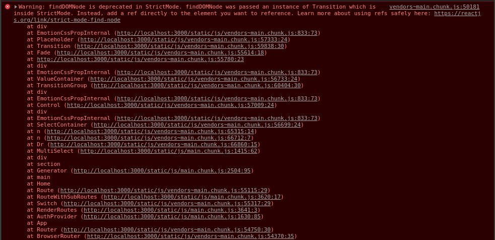 Finddomnode Deprecated · Issue 4456 · Jedwatson React Select · Github