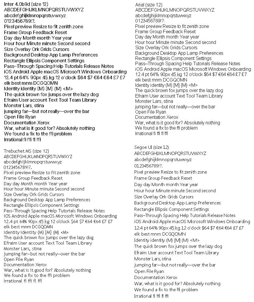 Without "Smooth edges of screen fonts" small Inter look jagged with uneven thickness · Issue ...