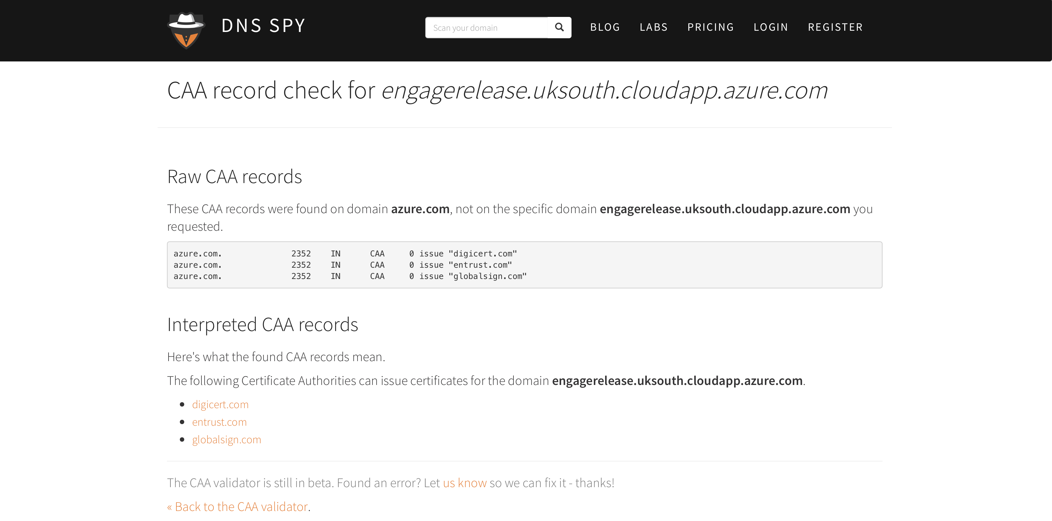 CAA record check issue · Issue #507 · webprofusion/certify · GitHub