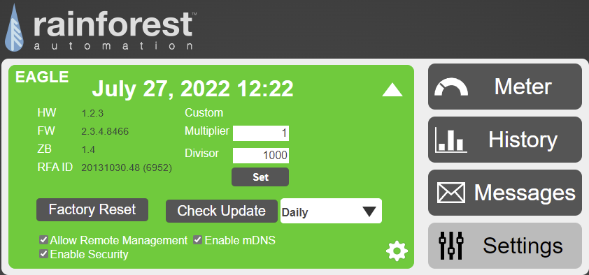 Rainforest Eagle "Invalid authentication" on Legacy RFA-Z109 (Eagle 100) · Issue #69379 · home ...