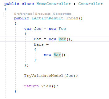 Recursive TryValidate methods for deep object graphs · Issue #11944 · dotnet/aspnetcore · GitHub