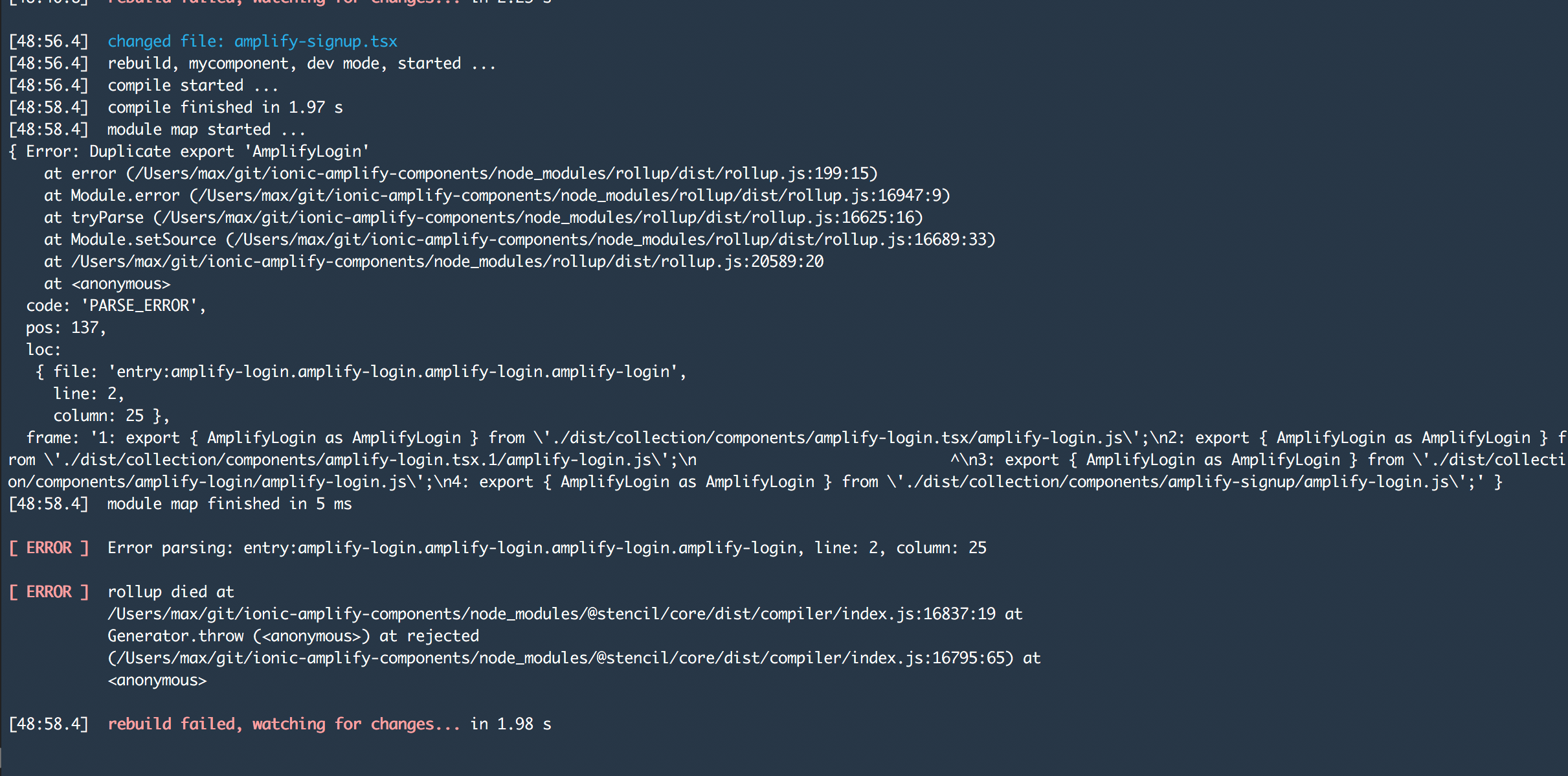 Duplicate export compiler error · Issue #754 · ionic-team/stencil · GitHub