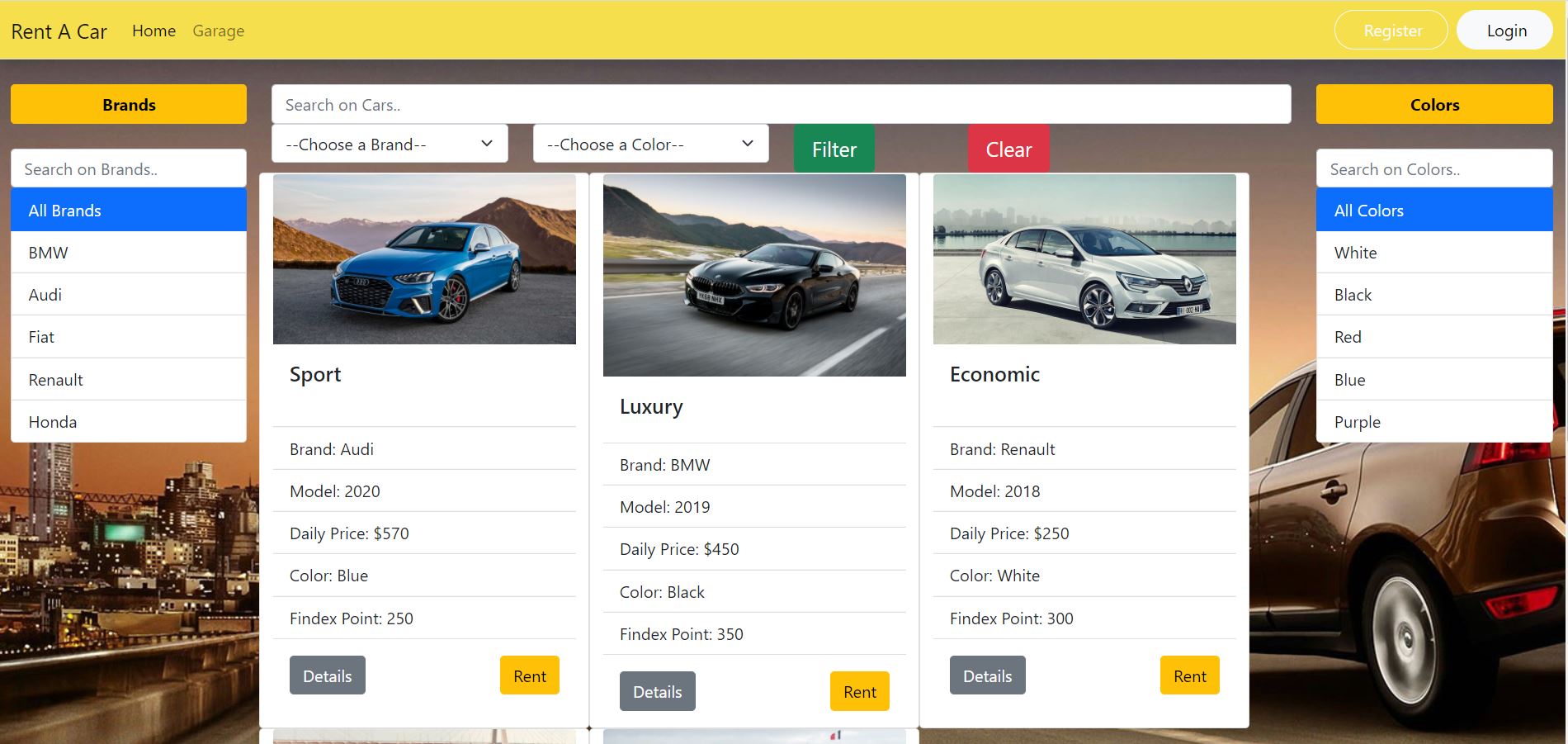 GitHub - mertcumali/RentACar-Frontend