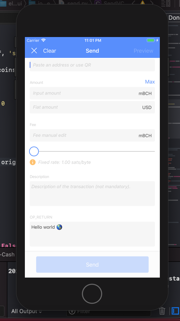 Op_Return option for mobile wallet · Issue #1378 · Electron-Cash/Electron-Cash · GitHub
