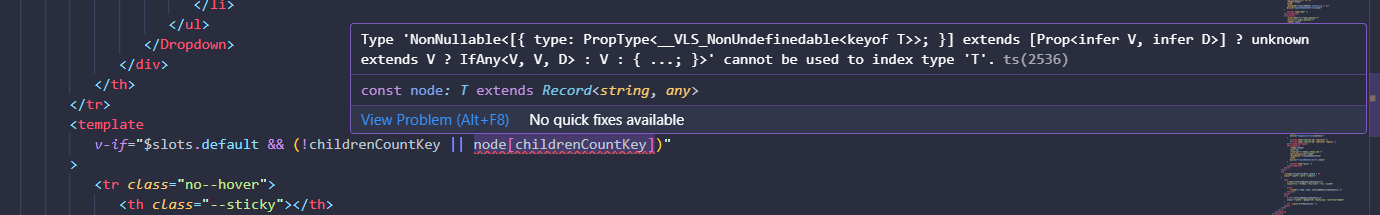 keyof generic doesn't work in template · Issue #9319 · vuejs/core · GitHub