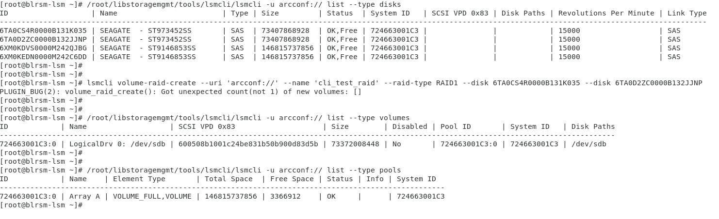 PLUGIN_BUG Arcconf · Issue #410 · libstorage/libstoragemgmt · GitHub