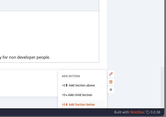 Minor CSS issue: it is not possible to create a next requirement because the menu is not ...