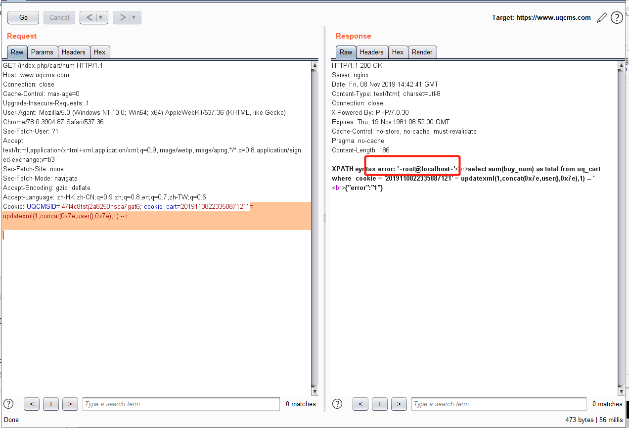 Uqcms Sql Injection Vulnerability · Issue 3 · Unknownerror Botcvetest · Github