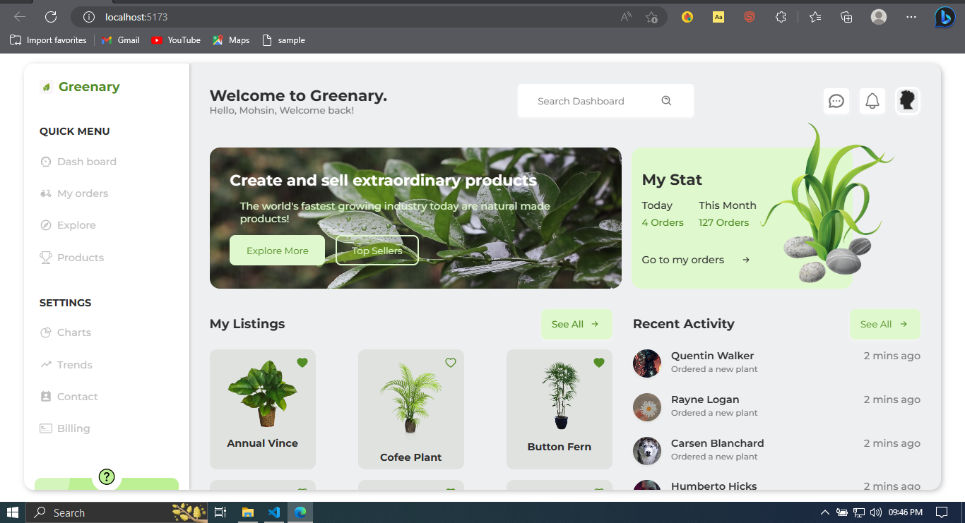 GitHub - mohsin44/Dashboard-FrontEnd: This a dashboard front end website which is made using ...