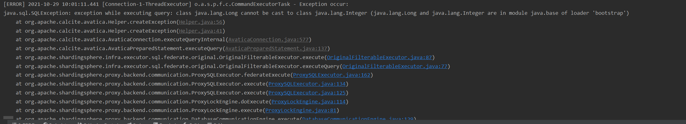 An Error In The Execution Of The Federation Engine · Issue 13343 · Apacheshardingsphere · Github 