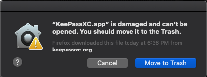 KeePassXC won't start when clicking on .app file, but launches fine via command line · Issue ...