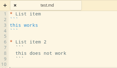 Issue with multiline code block highlighting in Markdown files · Issue #1255 · elementary/code ...