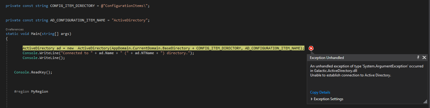 System.ArgumentException: 'Unable to establish connection to Active Directory.' · Issue #1 ...