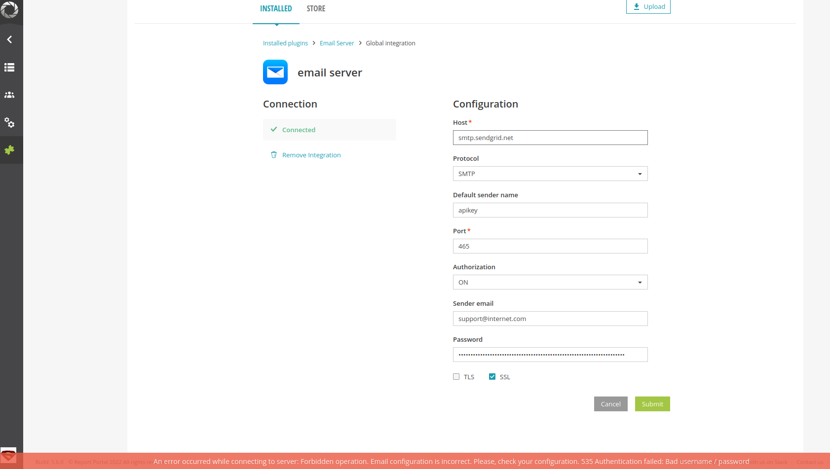 SendGrid Integration Issue · Issue #1700 · reportportal/reportportal · GitHub