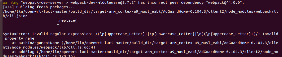 Error compiling client2 dependency! · Issue #2534 · AdguardTeam/AdGuardHome · GitHub