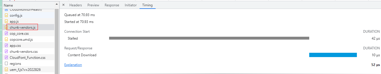 [Question]If a interface used memory cache the request.timing().responseEnd ‘s value is always ...