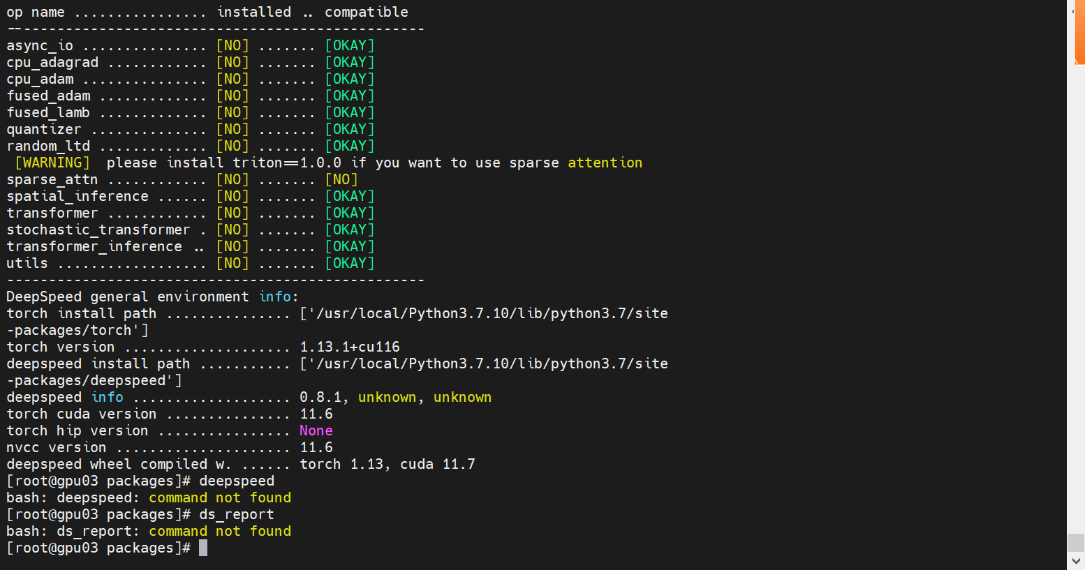 deepspeed: command not found · Issue #2934 · deepspeedai/DeepSpeed · GitHub