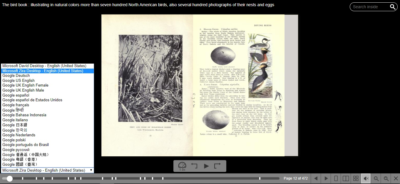 Add support for selecting other TTS voices · Issue #292 · internetarchive/bookreader · GitHub