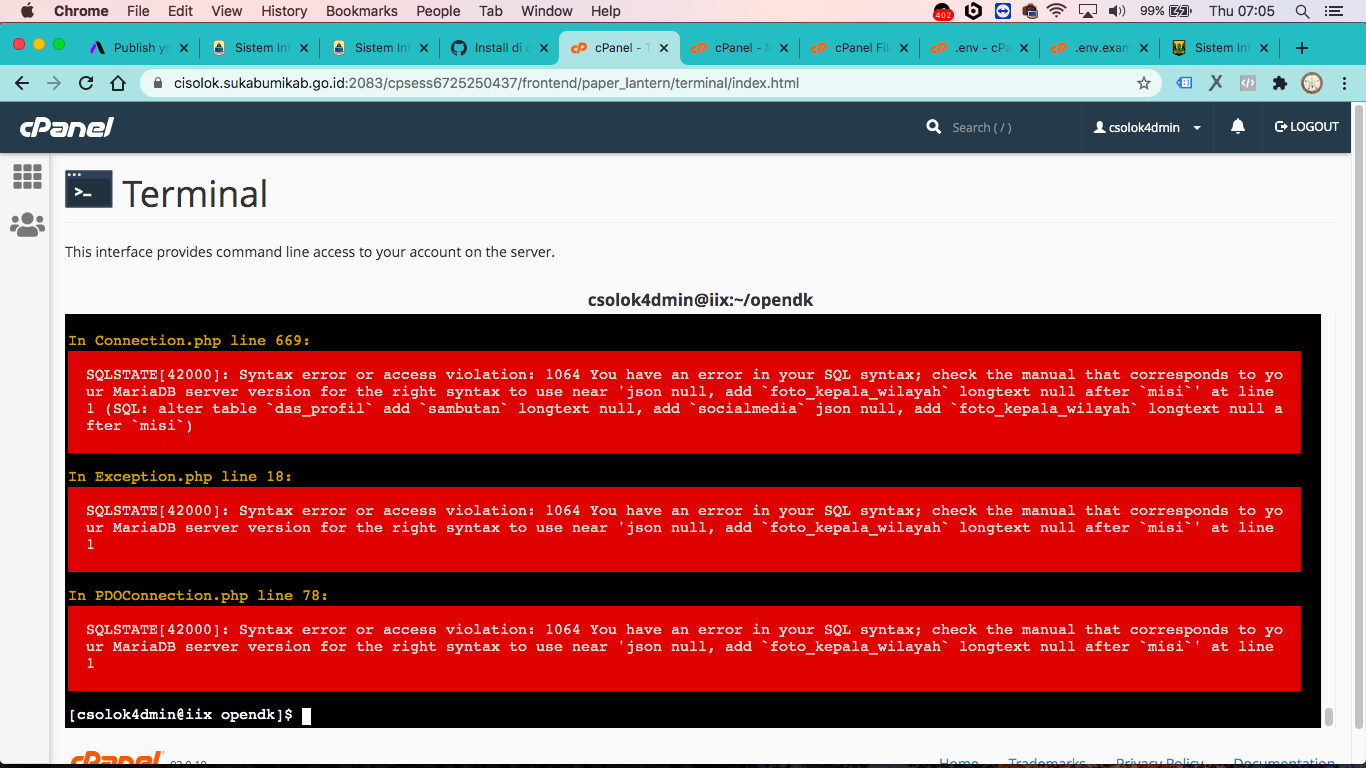Error Instalasi Database Mariadb · Issue 140 · Opensidopendk · Github