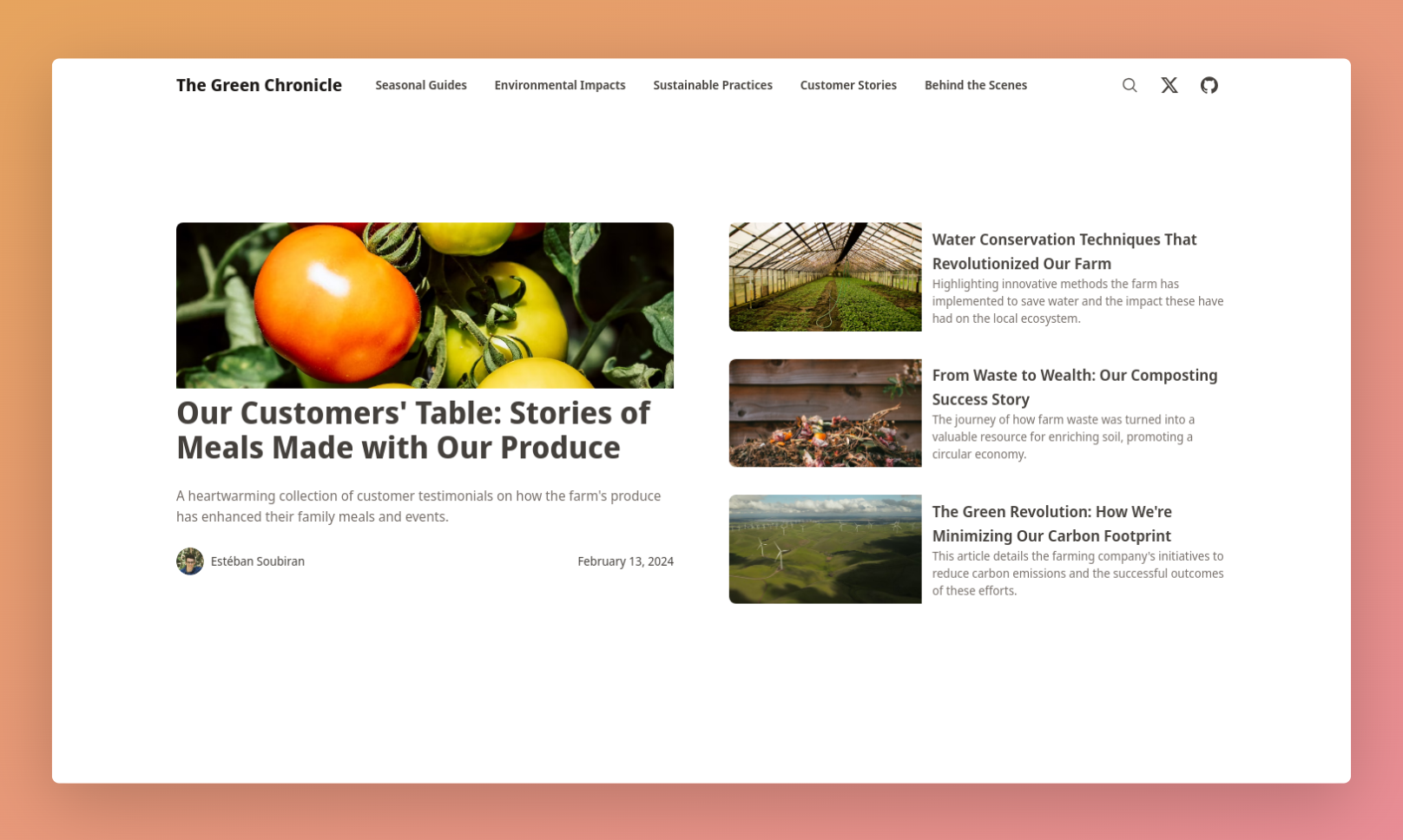 GitHub - Barbapapazes/the-green-chronicle: Blog - A Nuxt Studio theme powered by Nuxt UI Pro