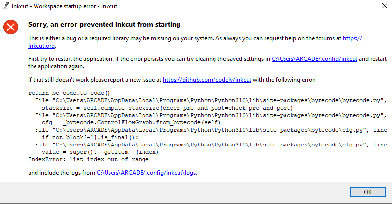 Inkcut does not run properly · Issue #327 · inkcut/inkcut · GitHub