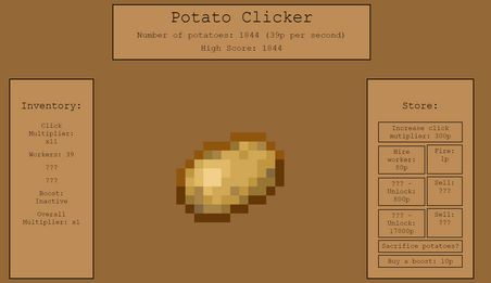 GitHub - AnandRamaka/Potato-Clicker: A fun, interactive web game inspired by Cookie Clicker.