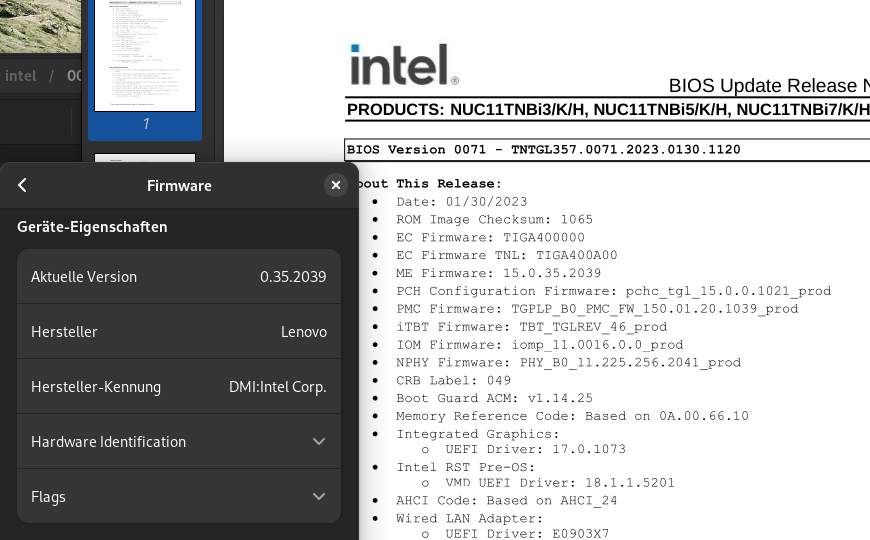 Intel Management Engine (NUC 11) not valid?! · Issue #5642 · fwupd ...