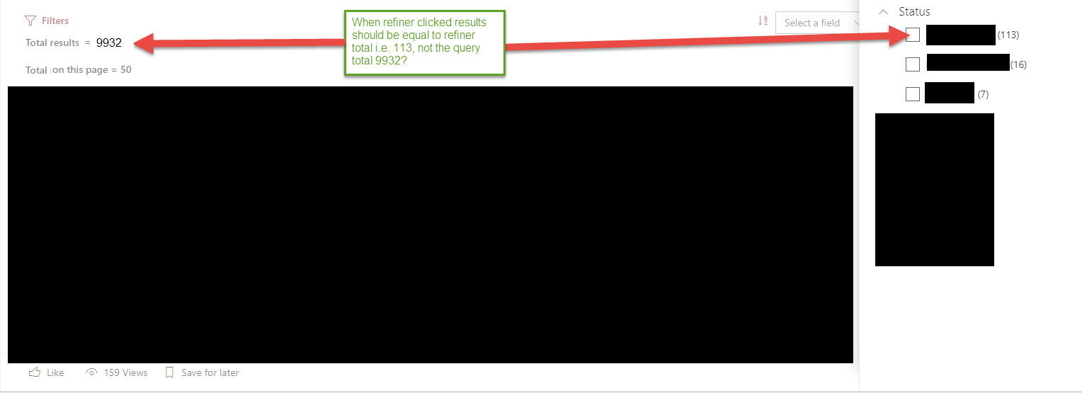 Refiner when clicked does not update Total Results count · Issue #730 · pnp/sp-dev-fx-webparts ...