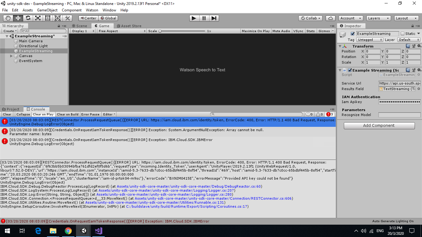  Speech To Text Not Working RESTConnector ProcessReQueue 