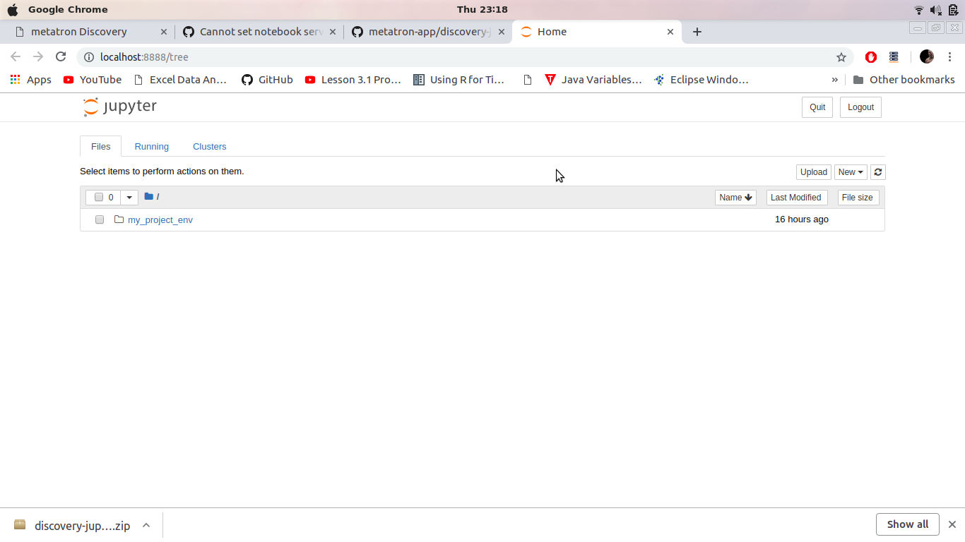 Cannot set notebook server ! · Issue #1659 · metatron-app/metatron-discovery · GitHub