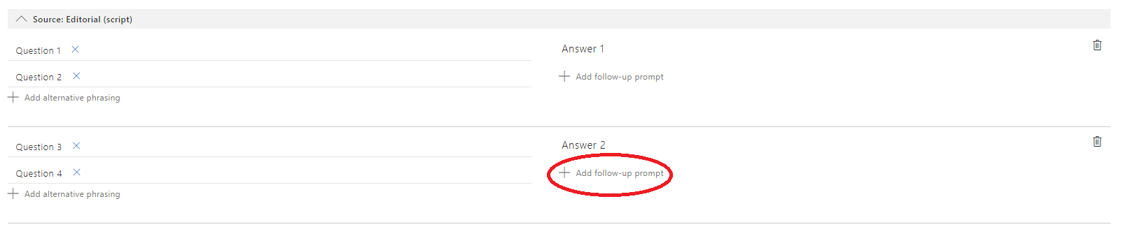 bf qnamaker:kb:update do not create follow-up prompt · Issue #946 · microsoft/botframework-cli ...