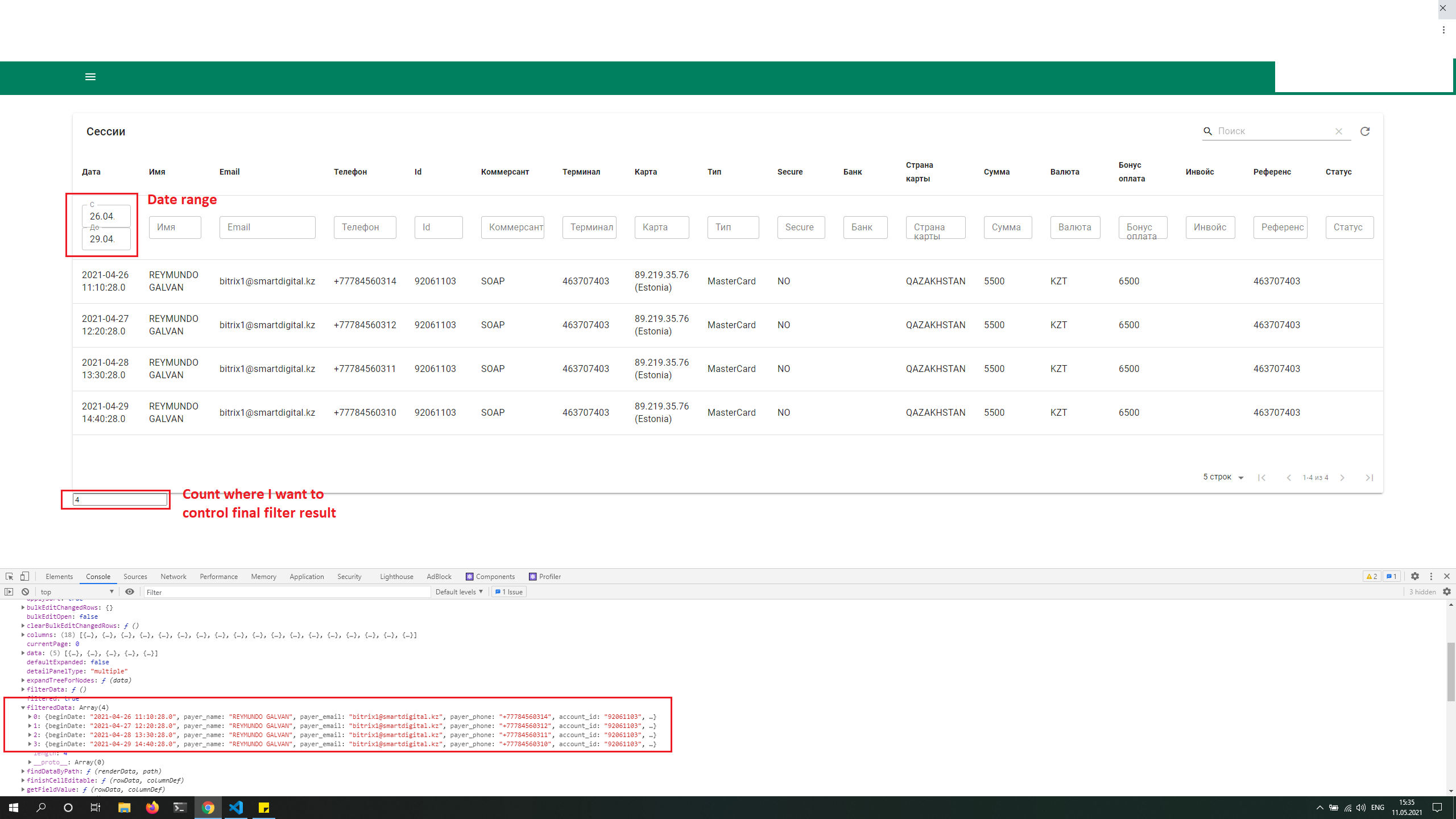 How to control filter result count via input field? · Issue #2886 · mbrn/material-table · GitHub